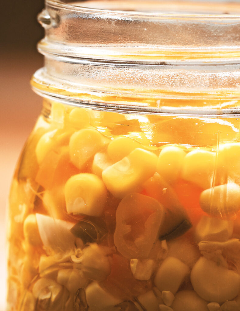 Canning Pickled Corn Salad - Creative Canning