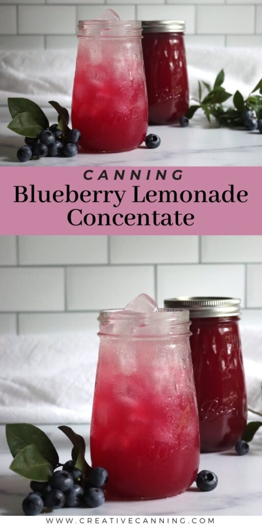 Canning Blueberry Lemonade Concentrate - Creative Canning