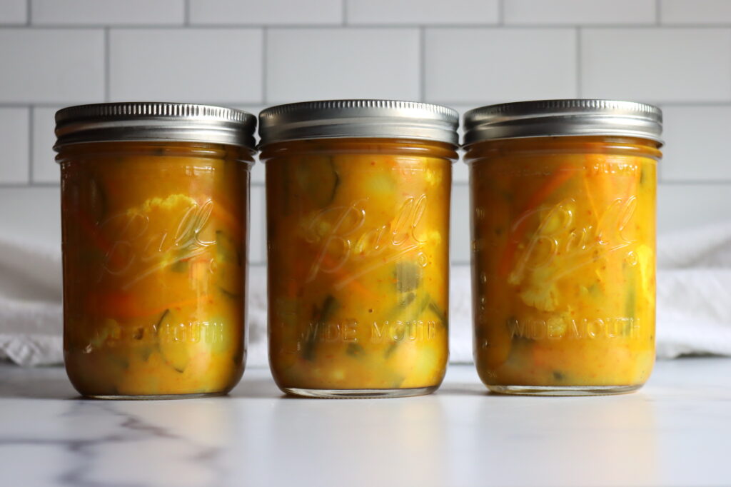 Piccalilli (English Style Mustard Pickles) - Creative Canning