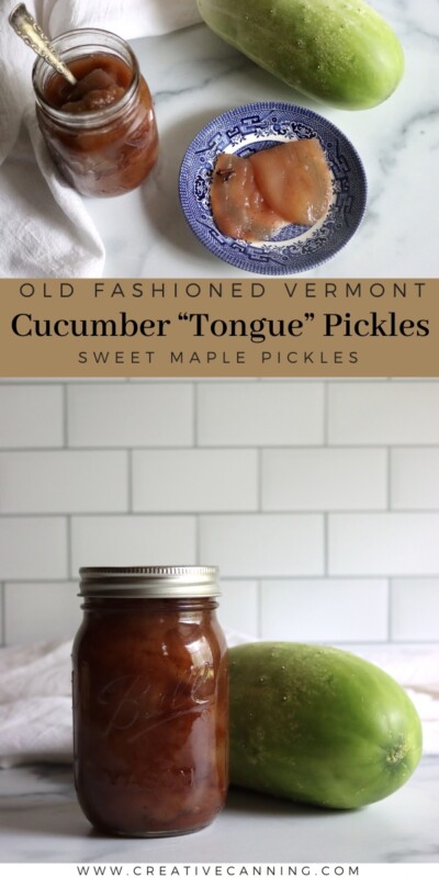 Old Fashioned Cucumber “Tongue” Pickles (VT Maple Pickles) - Creative ...