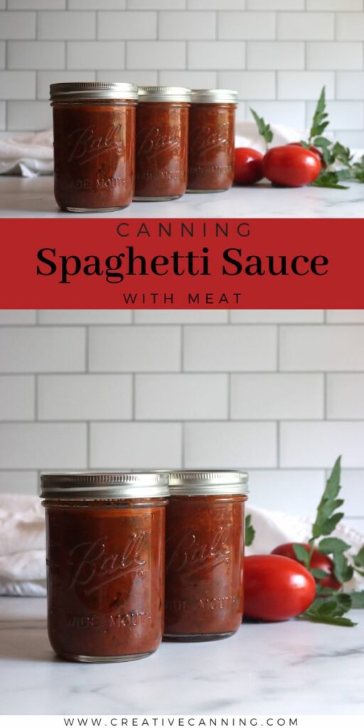 Canning Spaghetti Sauce with Meat (NCHFP Recipe) - Creative Canning