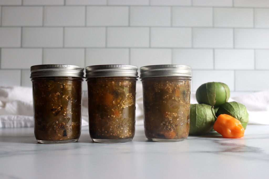 Roasted Tomatillo Salsa - Creative Canning