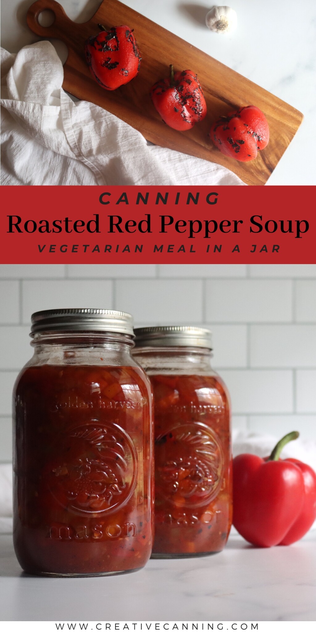 Roasted Red Pepper Soup - Creative Canning