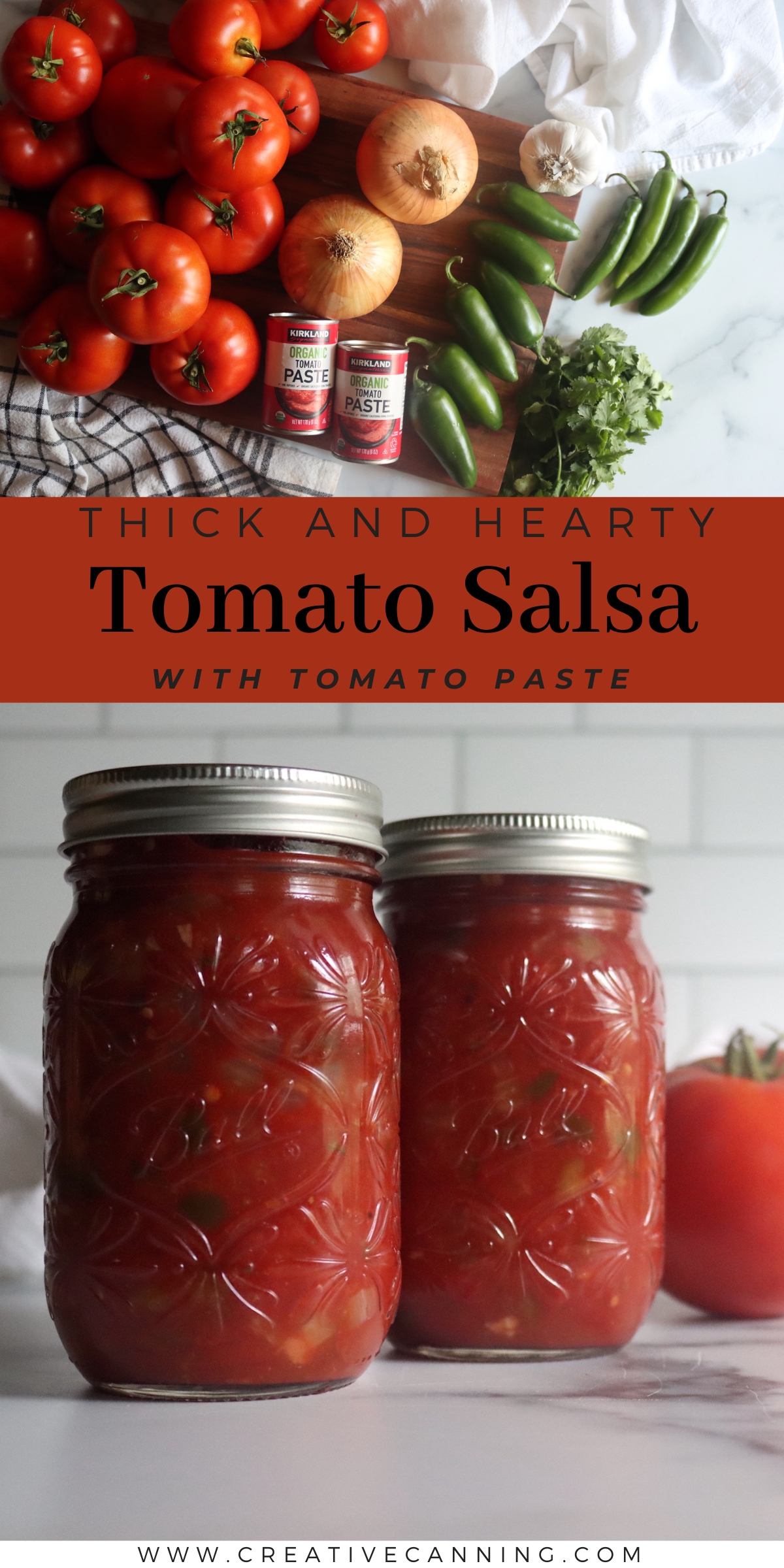 Tomato Salsa with Tomato Paste (Thickened Salsa) - Creative Canning